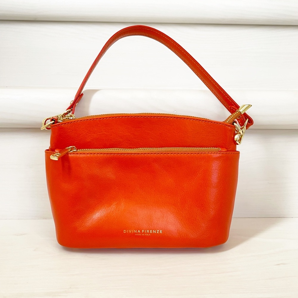 Divina Firenze Made In Italy Purse In Camel Brown - Gem